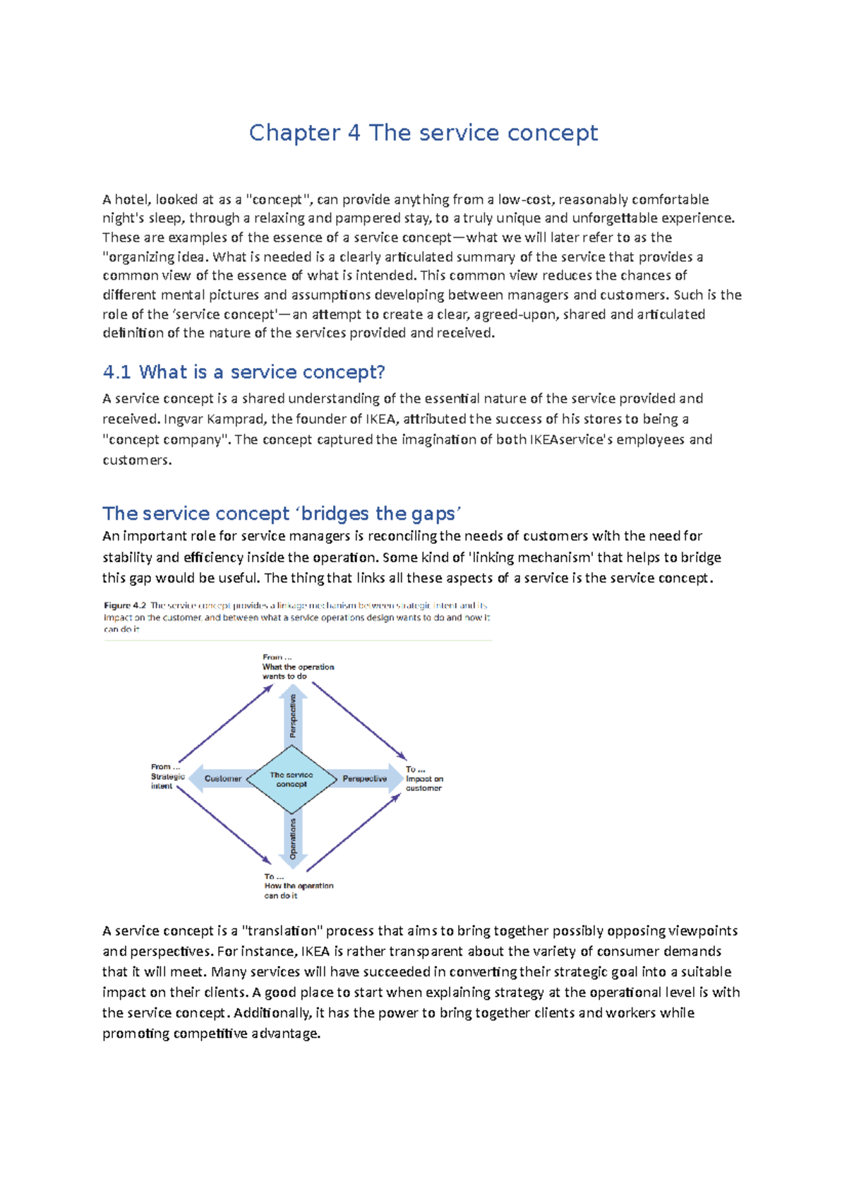 Chapter 4 The service concept findings - Chapter 4 The service concept ...