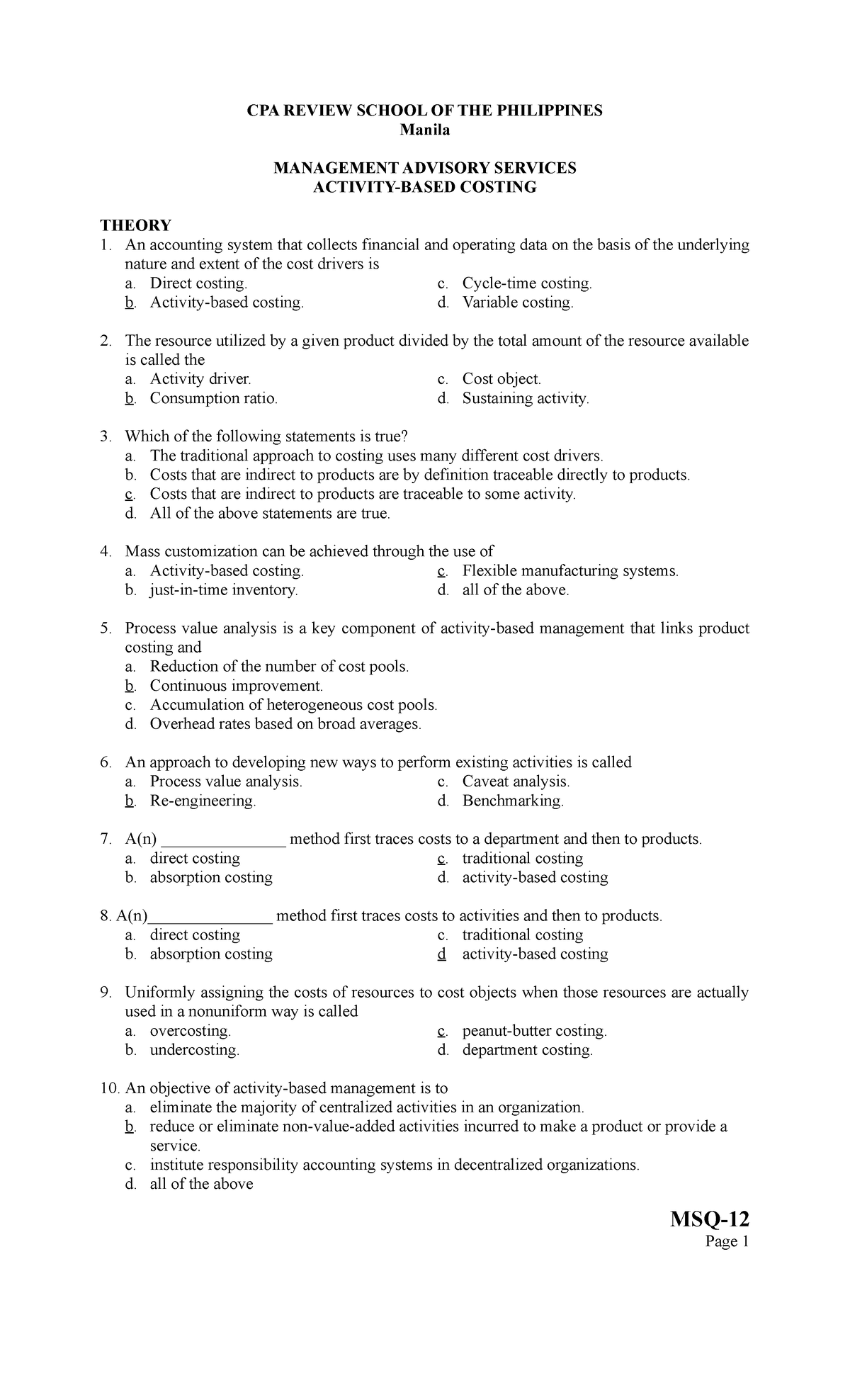 CPAR MAS Reviewer - CPA REVIEW SCHOOL OF THE PHILIPPINES Manila ...