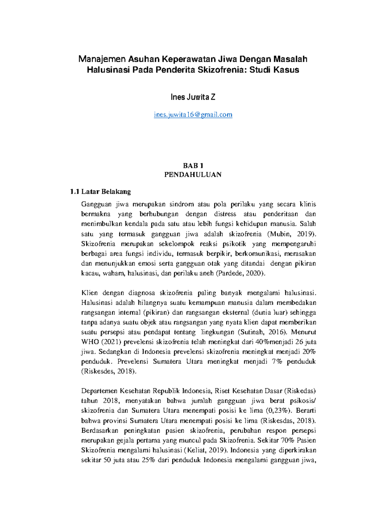 Askep jiwa inesss - Manajemen Asuhan Keperawatan Jiwa Dengan Masalah ...