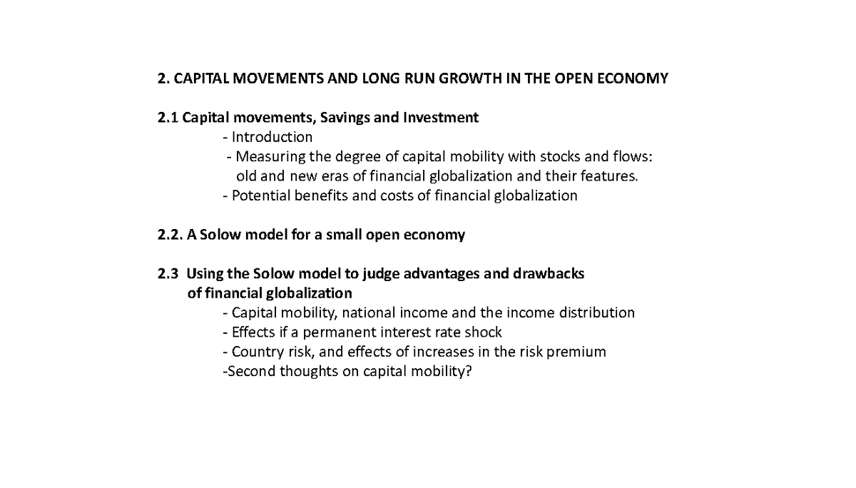 02 Capital Movements, Savings, and Investment - 2. CAPITAL MOVEMENTS ...