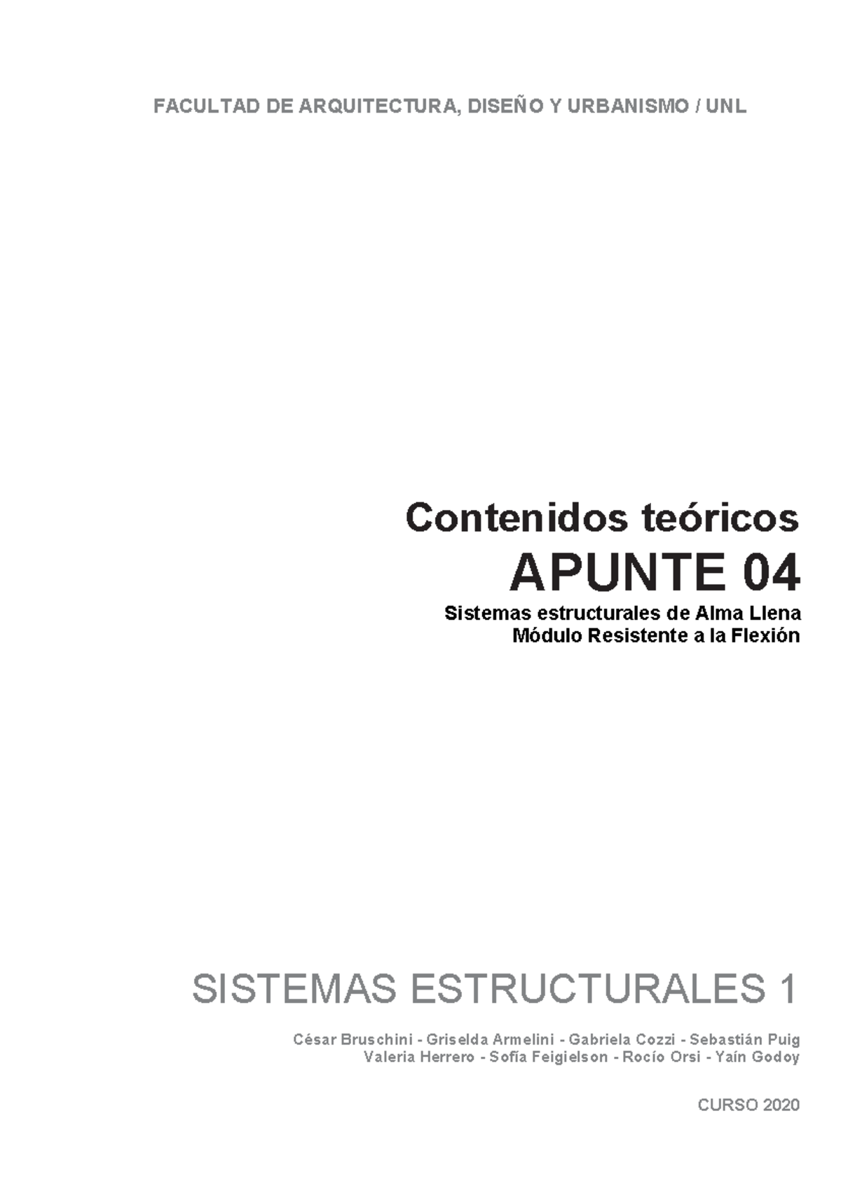 04-01 La Rigidez como exigencia estructural - Módulo Resistente a la ...