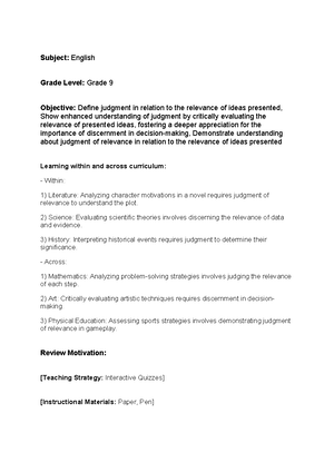 WORK Immersion Portfolio First PART - PREFACE Rationale This Work ...