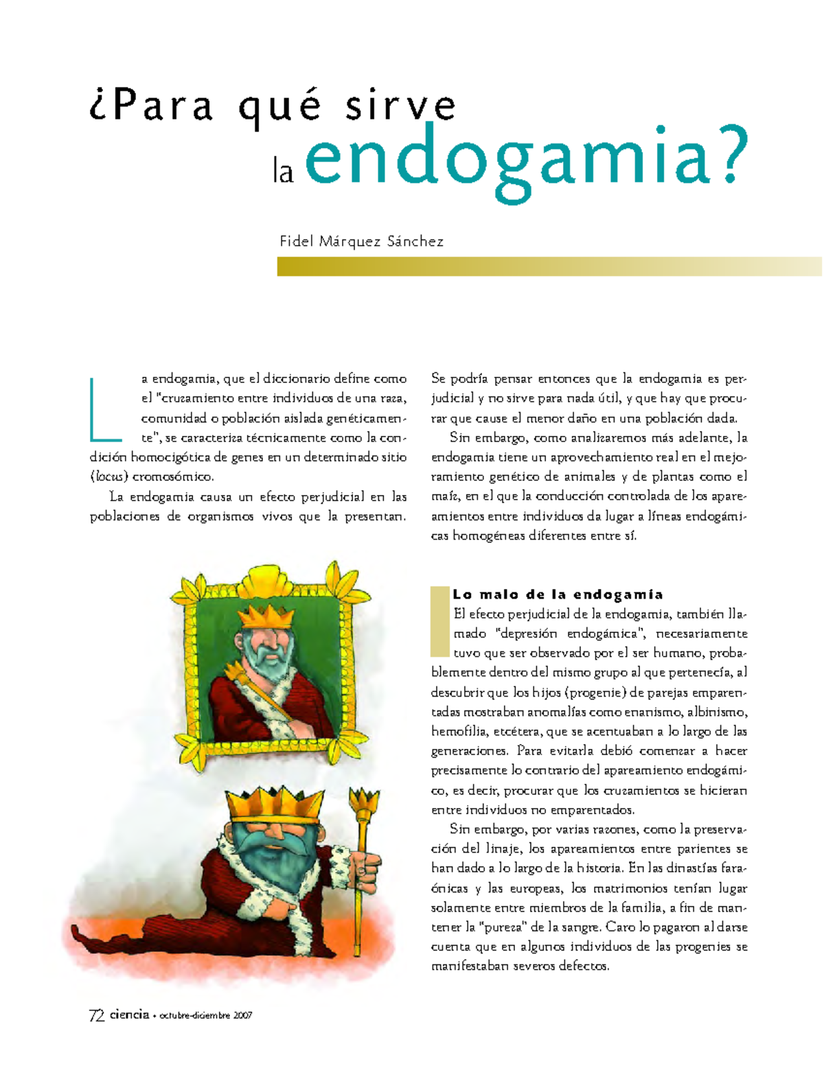 Endogamia - hola 2 - a endogamia, que el diccionario define como el ...