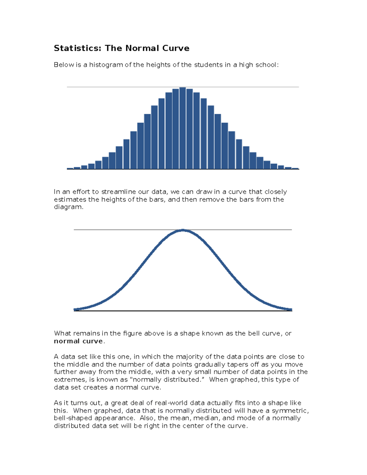 Normal curve 123 - notes for exam 1 for math 123 in professor yates ...