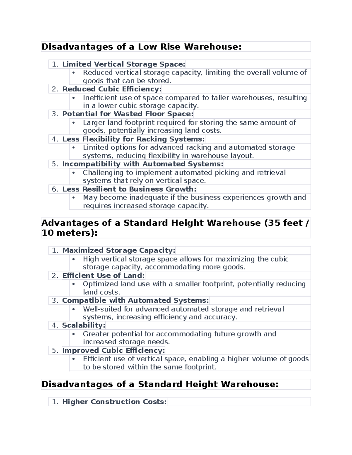 Disadvantages of a Low Rise Warehouse - Limited Vertical Storage Space ...