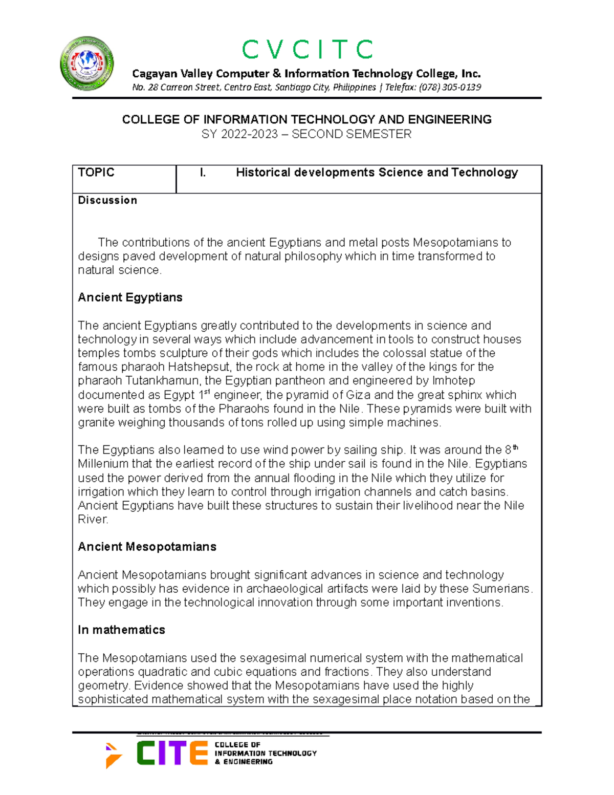 G1-Topic-1 - STS - Cagayan Valley Computer & Information Technology ...