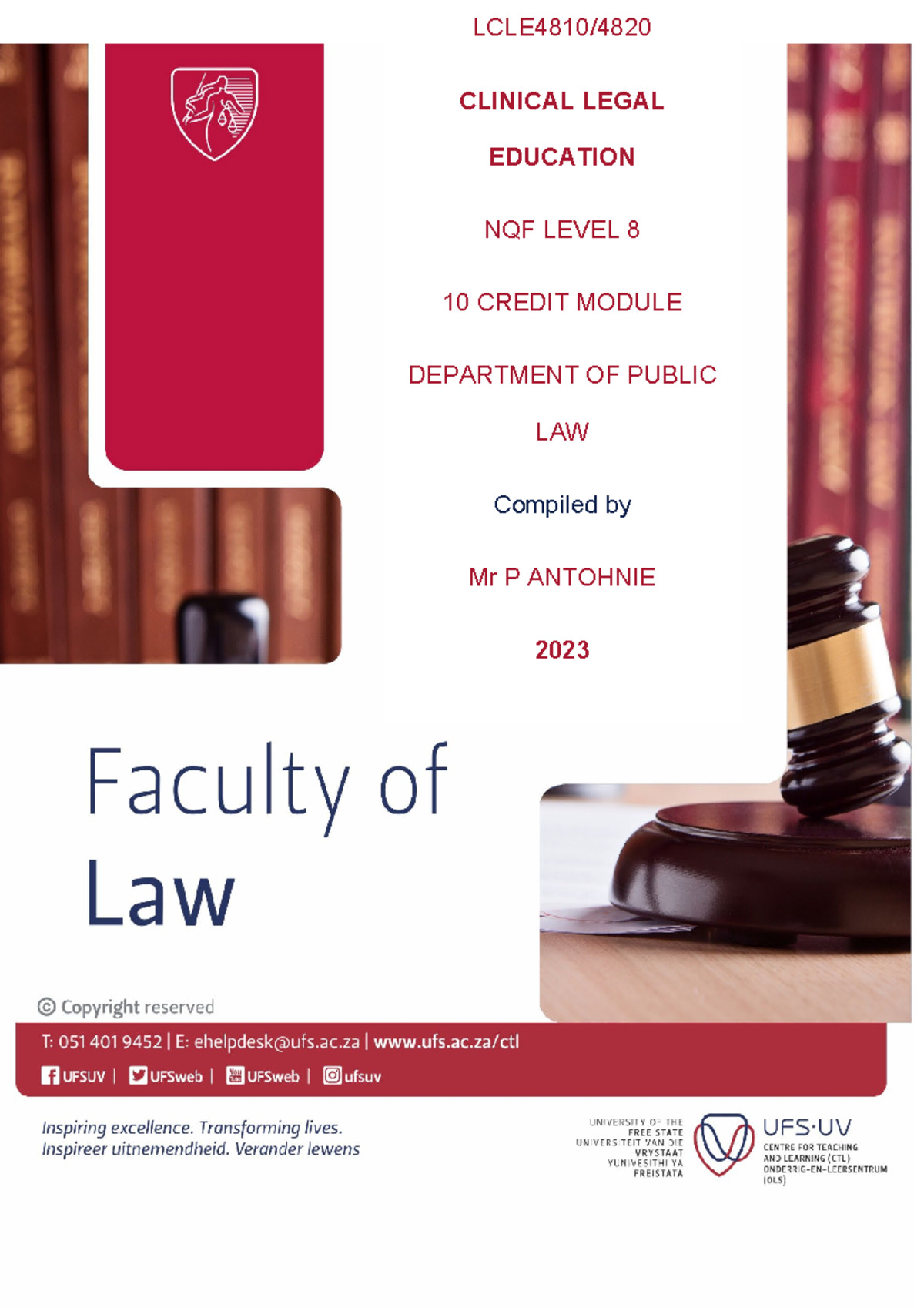 LCLE 4810-4820 - Module Guide 2023- 20 February 2023 - [MODULE CODE ...