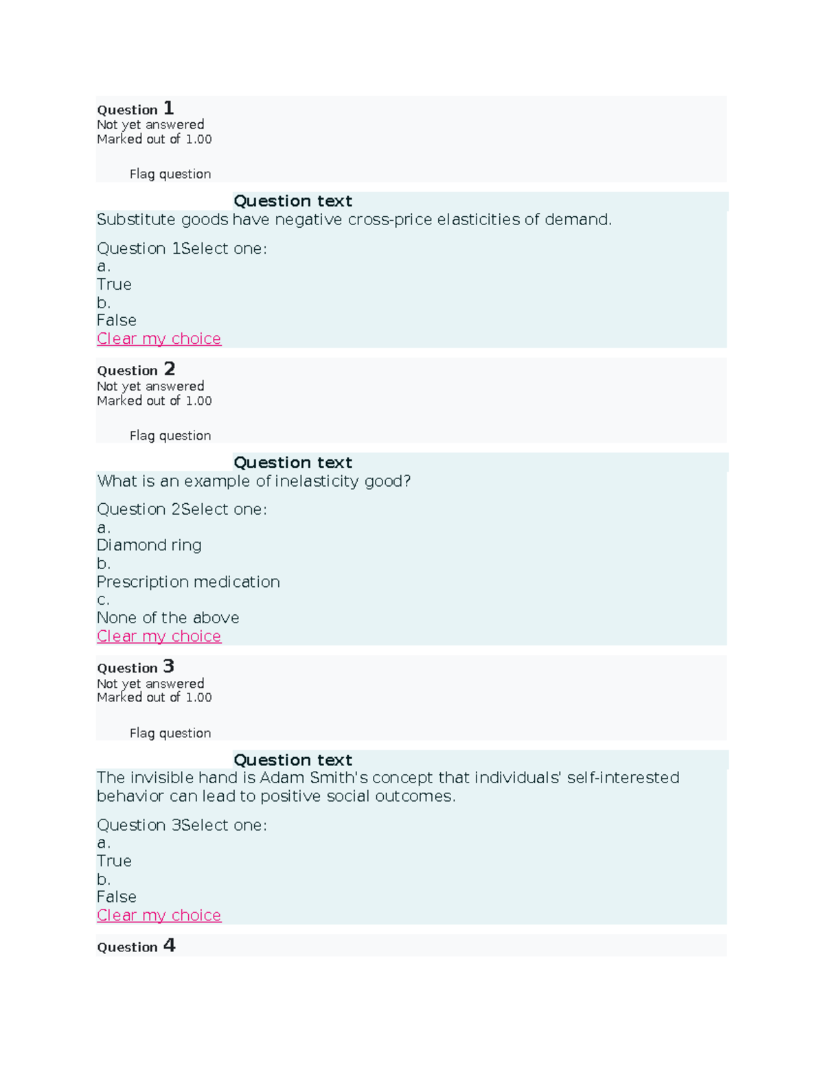 Self Quiz Unit 3 BUS 1103 2023/2024 Practice Materials for help and studying - Question 1 Not ...
