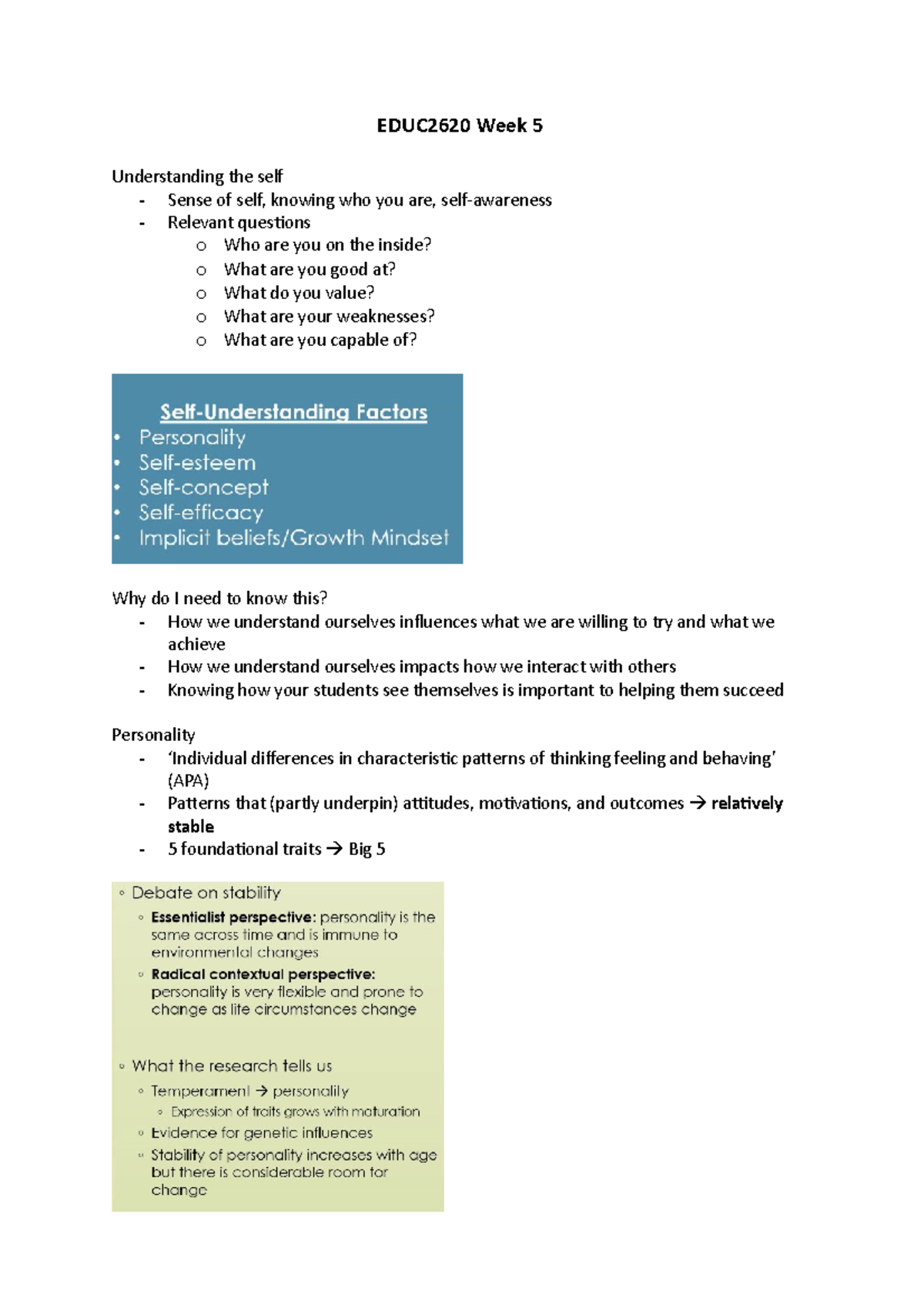 EDUC2620 Week 5 - , (2021) o Looked middle school students’ reading ...