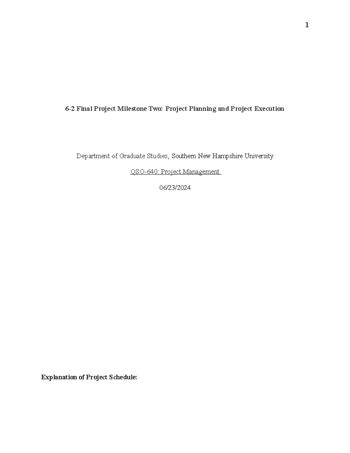 QSO-640 Milestone 2 Project 1 - 6-2 Final Project Milestone Two ...