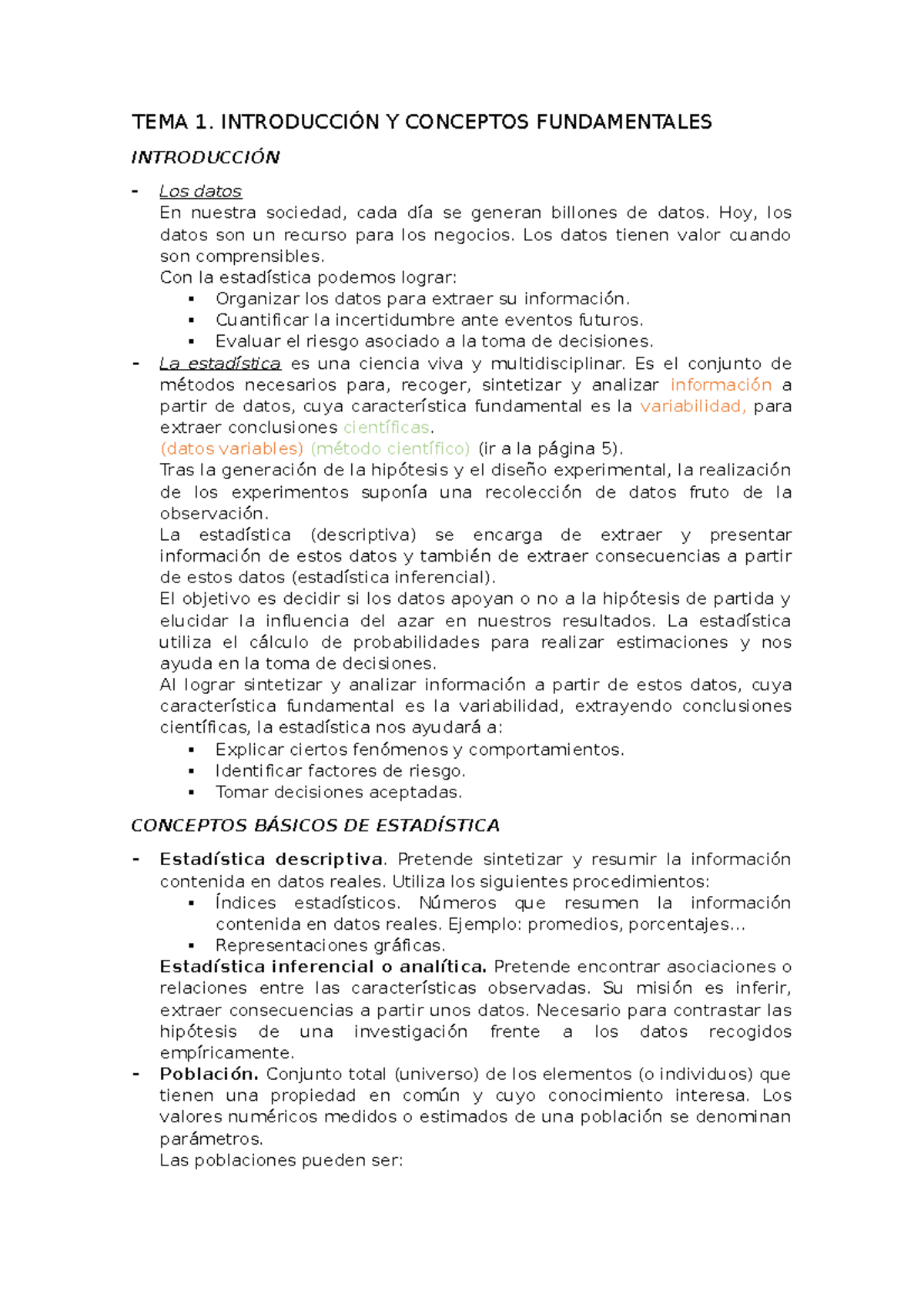 T1 Intro y conceptos fundamentales - TEMA 1. INTRODUCCIÓN Y CONCEPTOS FUNDAMENTALES INTRODUCCIÓN ...