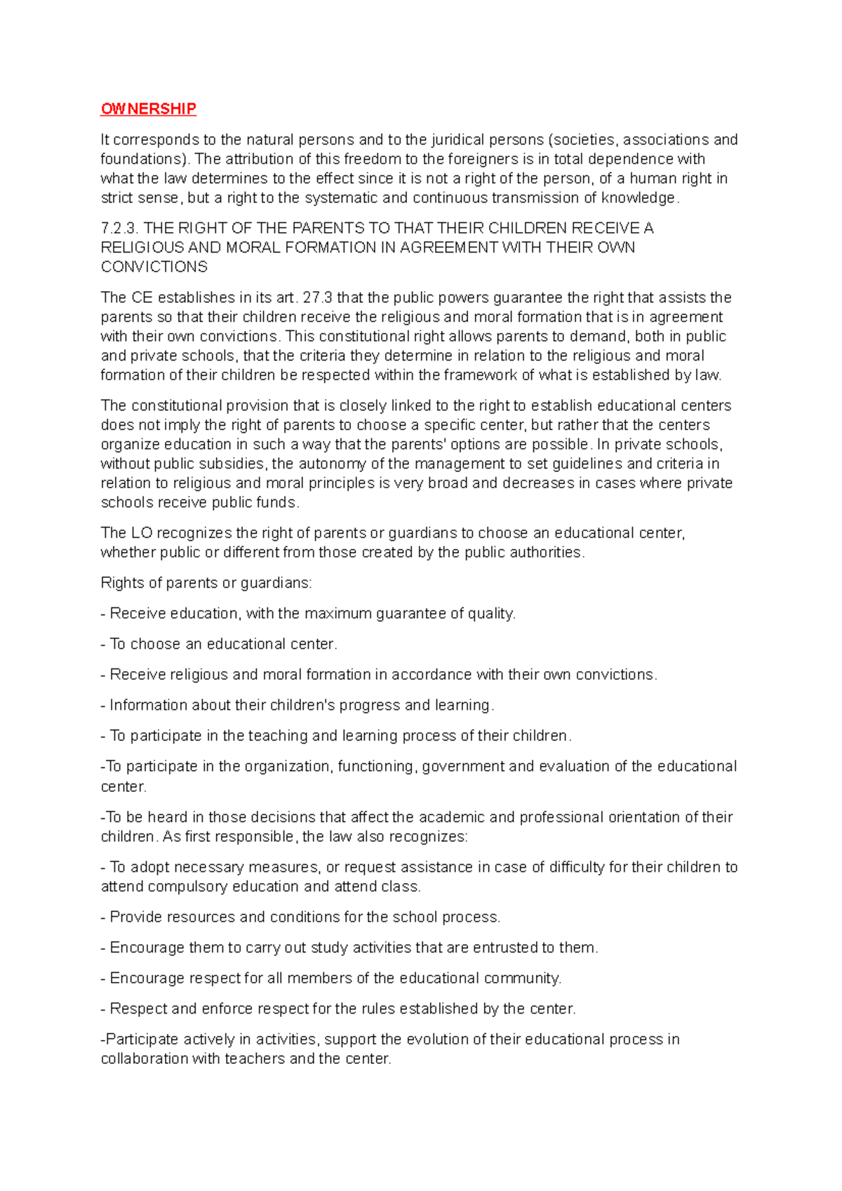 Ownership 4 - Lectures notes Constitutional Law - OWNERSHIP It ...