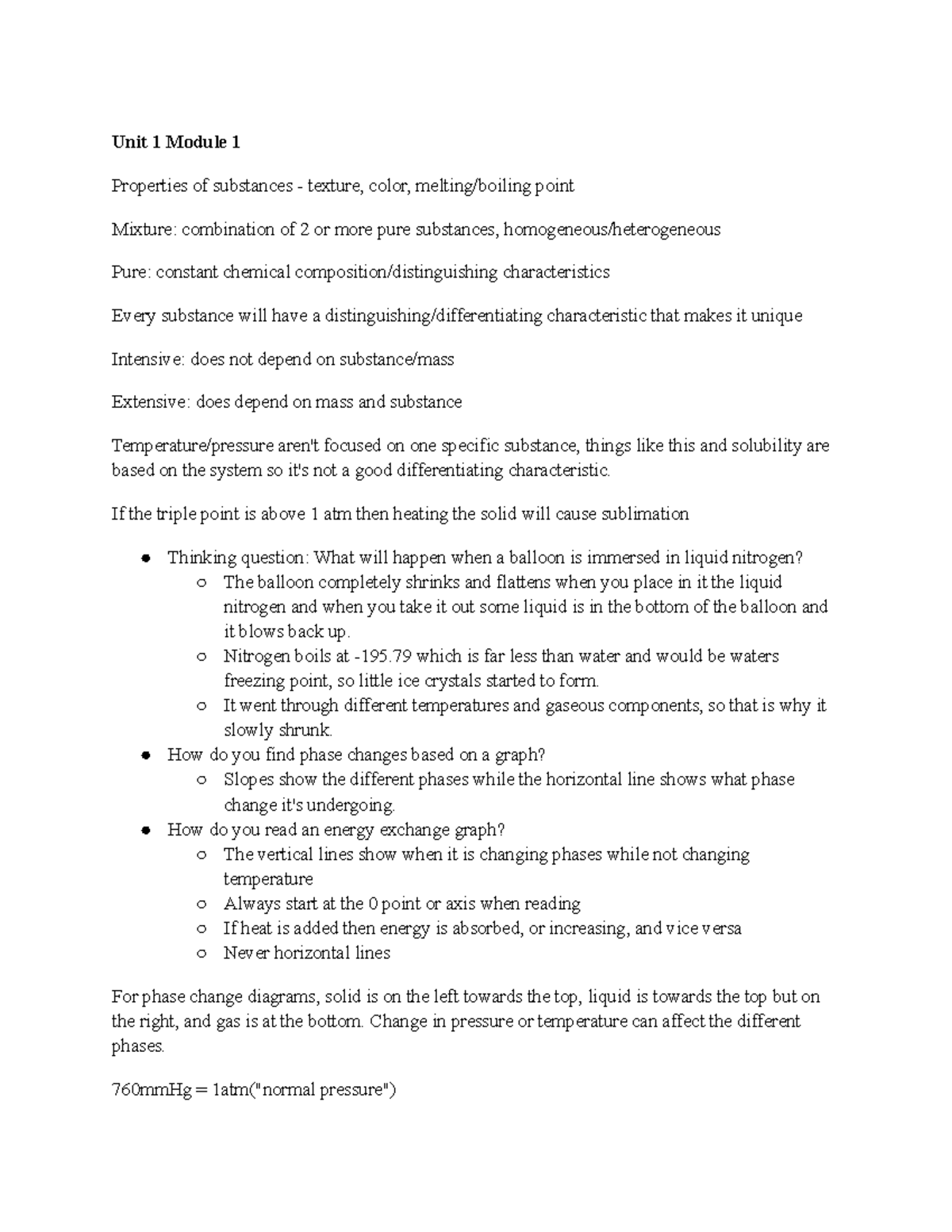 Principles of Chemistry I Unit 1 - Unit 1 Module 1 Properties of ...