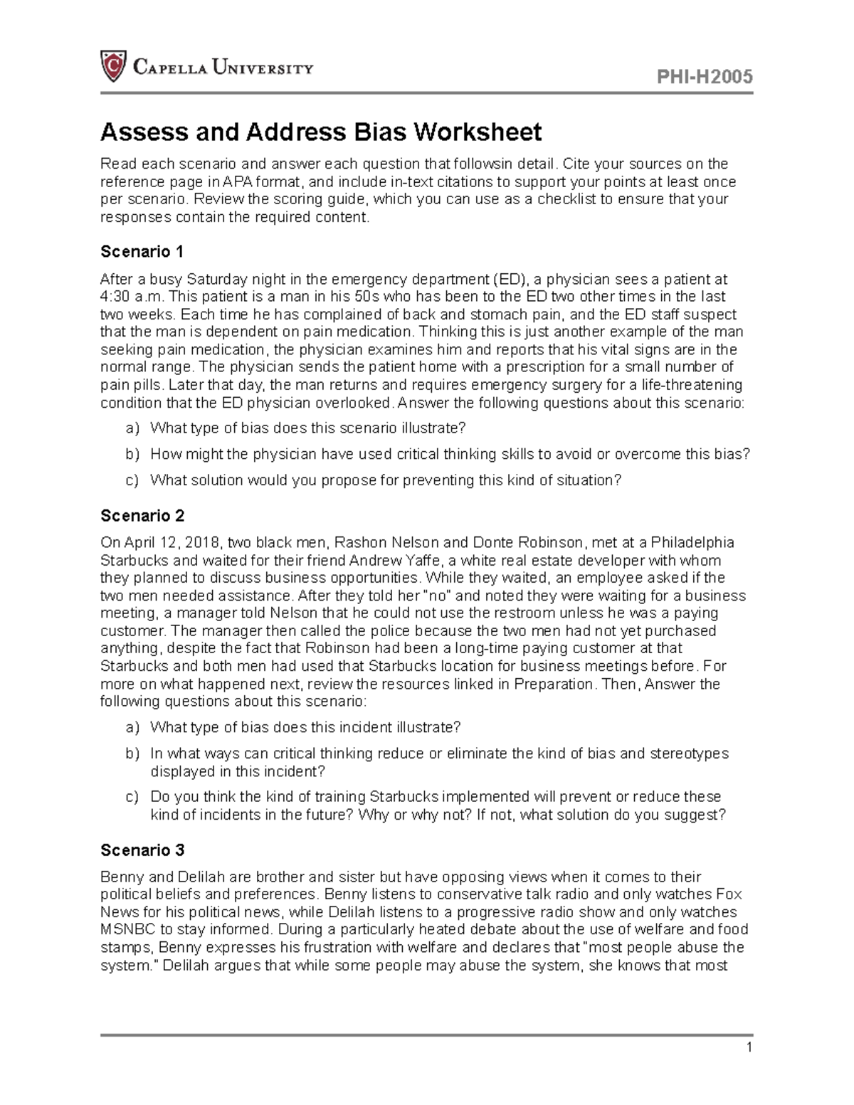 Cf assess and address bias worksheet - PHI-H Assess and Address Bias ...