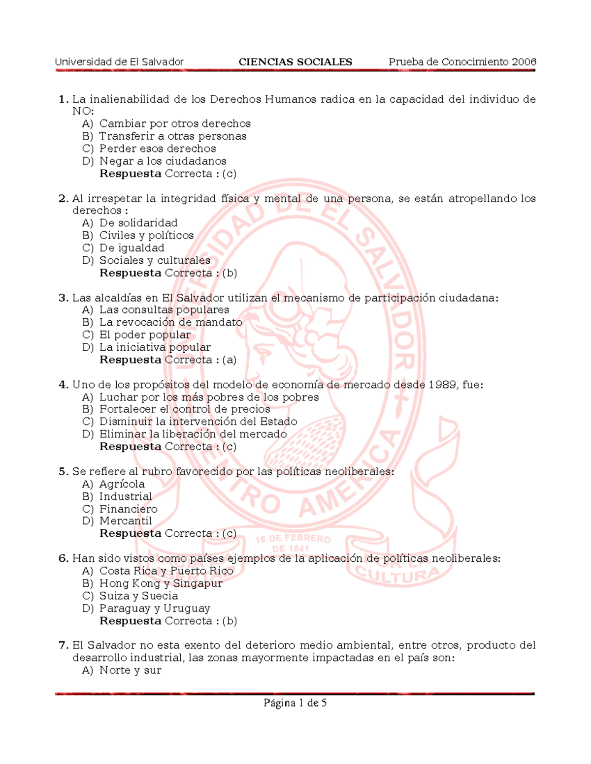 Ciencias sociales 2006 - 1. La inalienabilidad de los Derechos Humanos ...