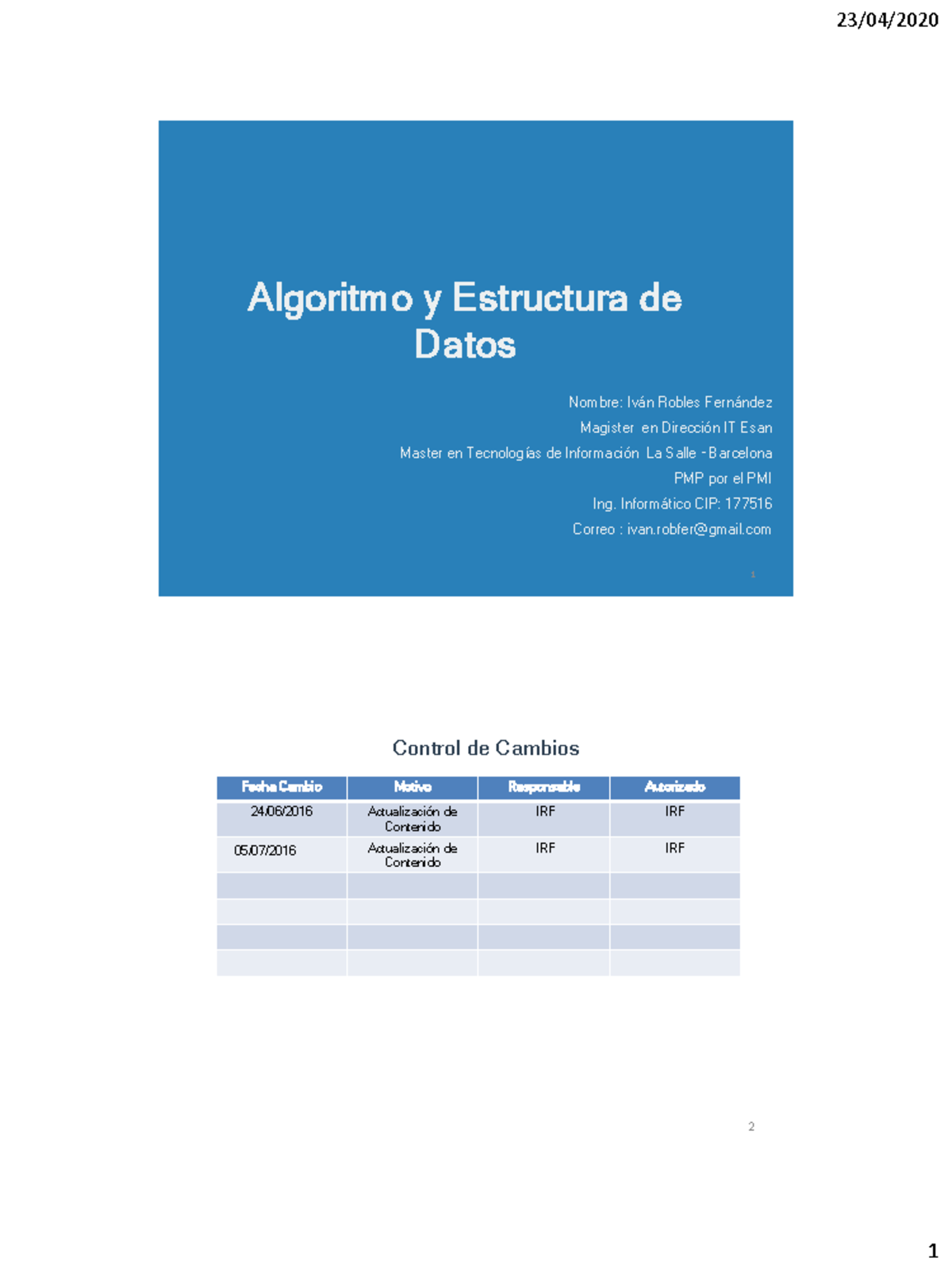 Curso Algoritmo y Estructura de Datos - Algoritmo y Estructura de Datos ...