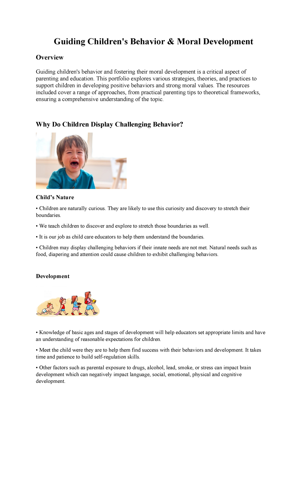 Guiding Children ECED 15 - Guiding Children's Behavior & Moral ...