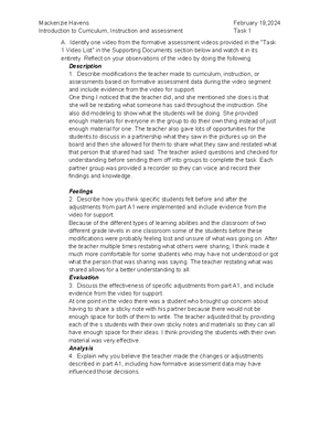 Class 9 task 2 attempt 1 - DO93- Assessing Impact on Student Learning Task 2 Pre-Assessment A ...