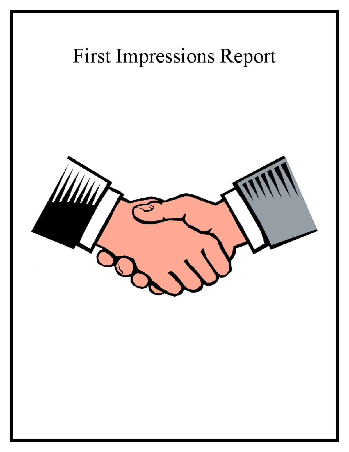 EssayAssignment1 - First Impressions Report ITRW315 Technical ...