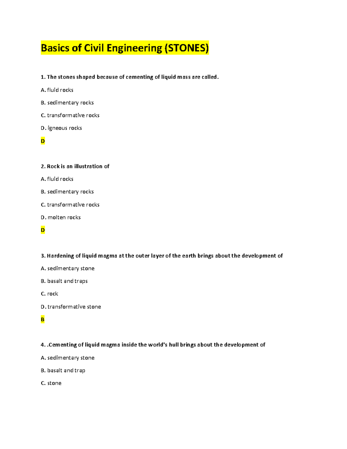 Basics of Civil Engineering ( Stones) - Basics of Civil Engineering ...