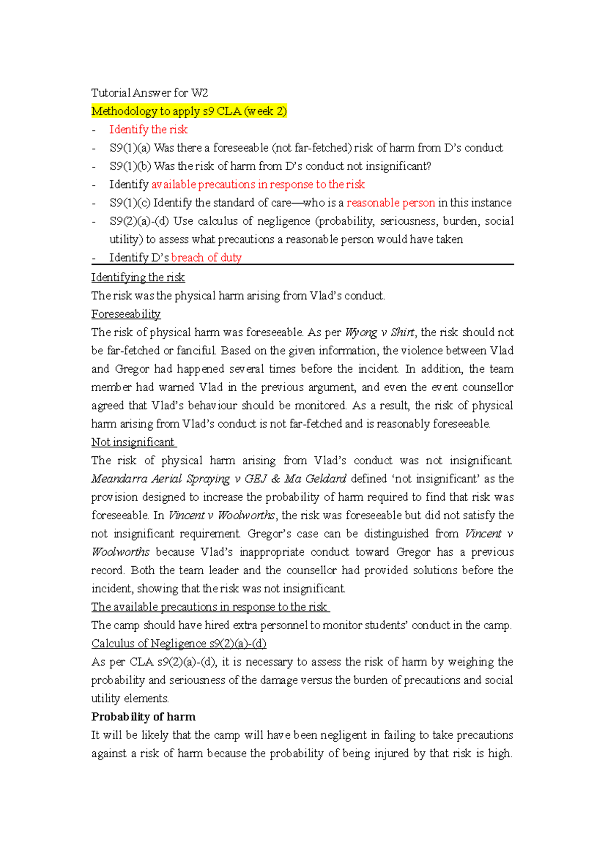 Tutorial Answer for W2 - Detailed notes - Tutorial Answer for W ...