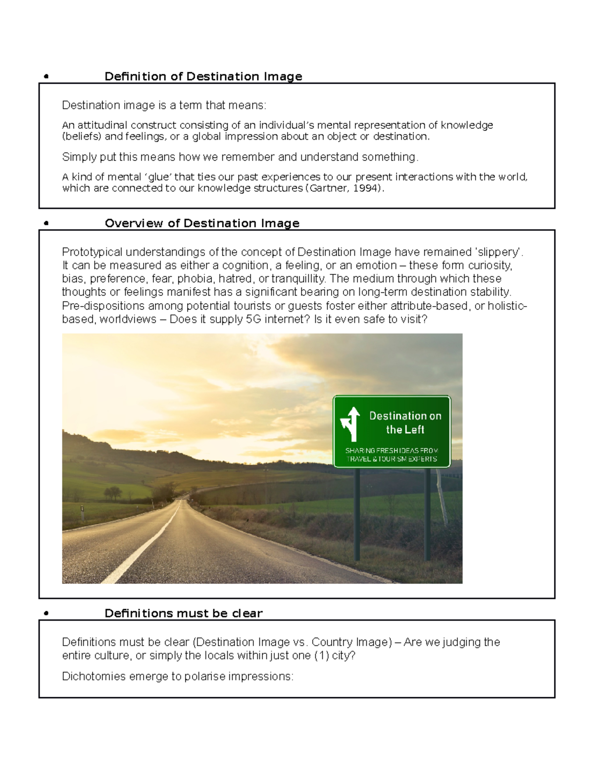 The Hotel Landscape Module 3 - Definition of Destination Image ...