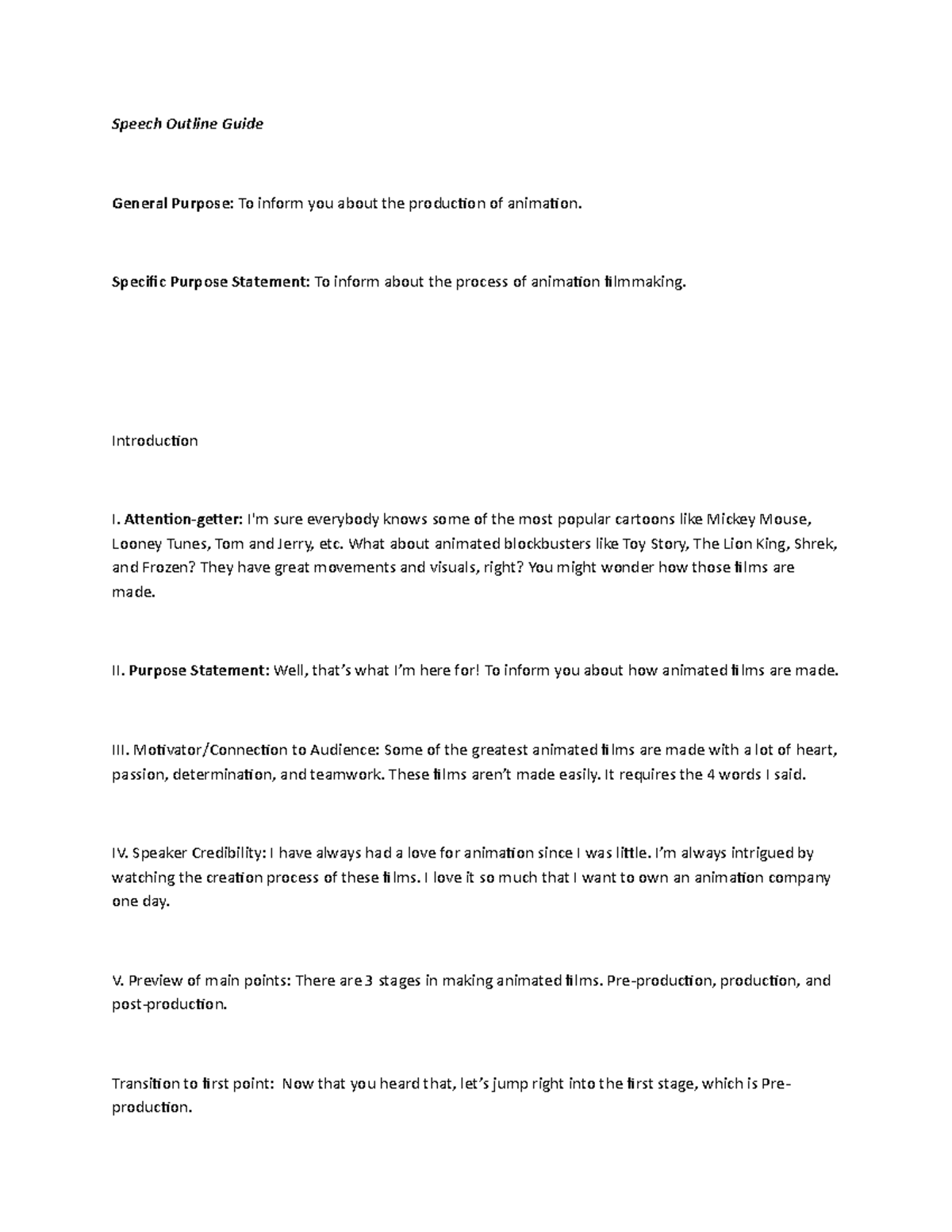 Infomativeoutline - My Informative speech outline for Public Speaking ...