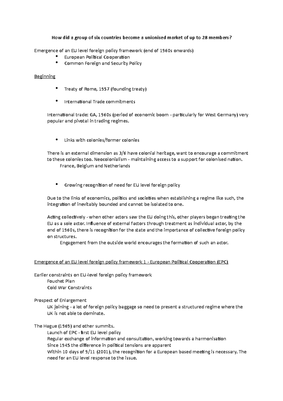 The EU as a Global Actor - How did a group of six countries become a ...