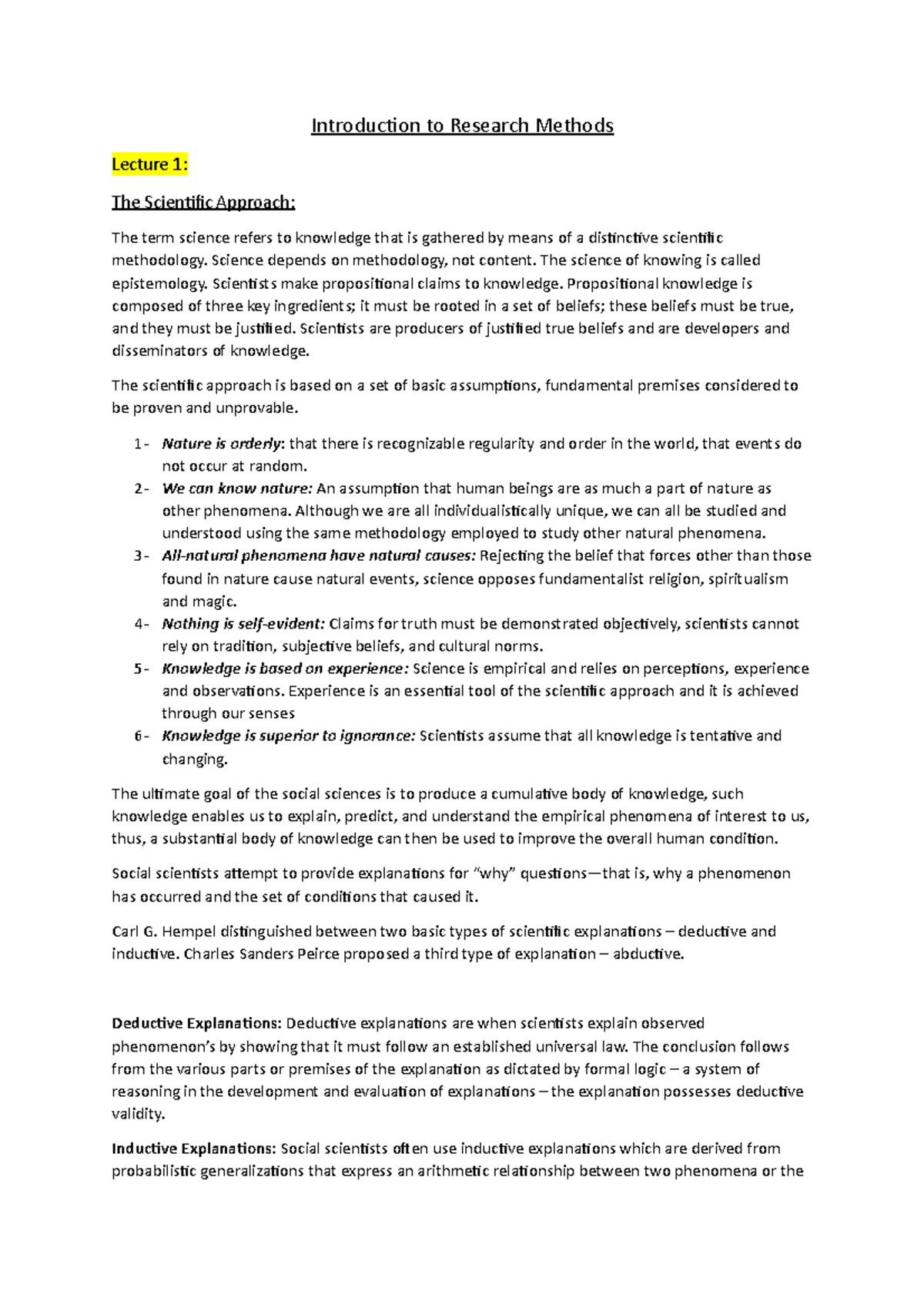 Introduction to Research Methods - Introduction to Research Methods ...