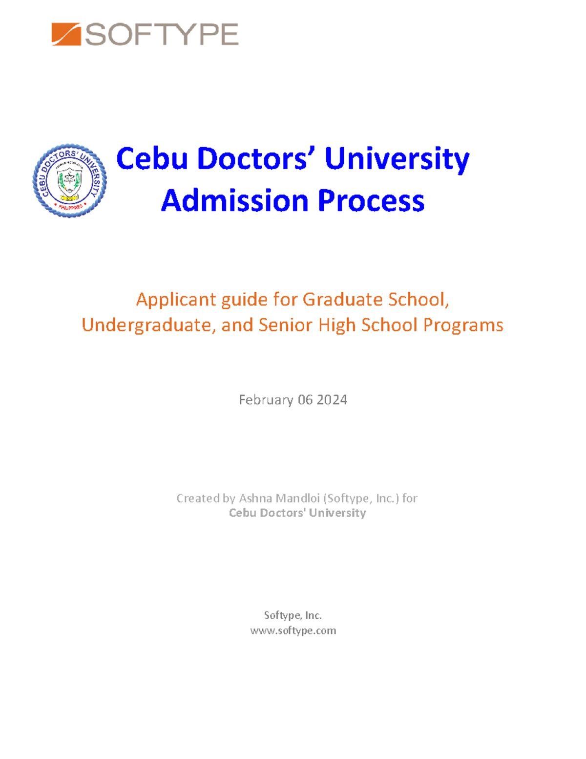 CDU Admission Process Applicant Guide for GS, UG and SHS Programs rev3 ...