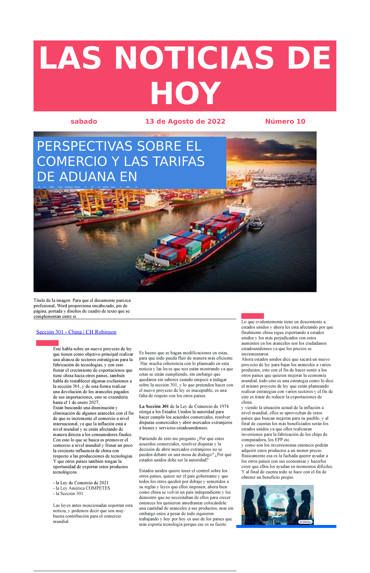 Periodico - LAS NOTICIAS DE HOY sabado 13 de Agosto de 2022 Número 10 ...