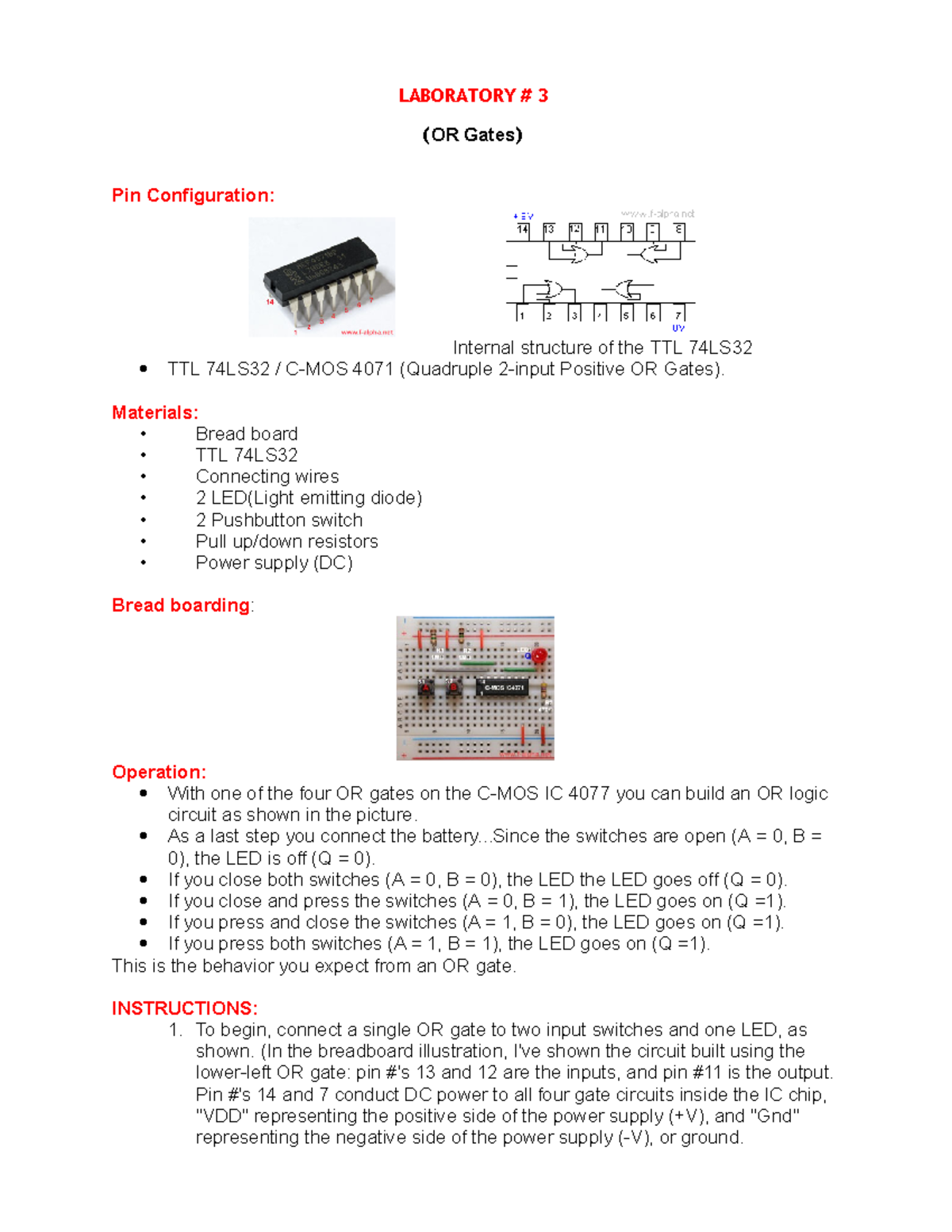 OR Gates sample circuit - System Integration and Architecture - Studocu