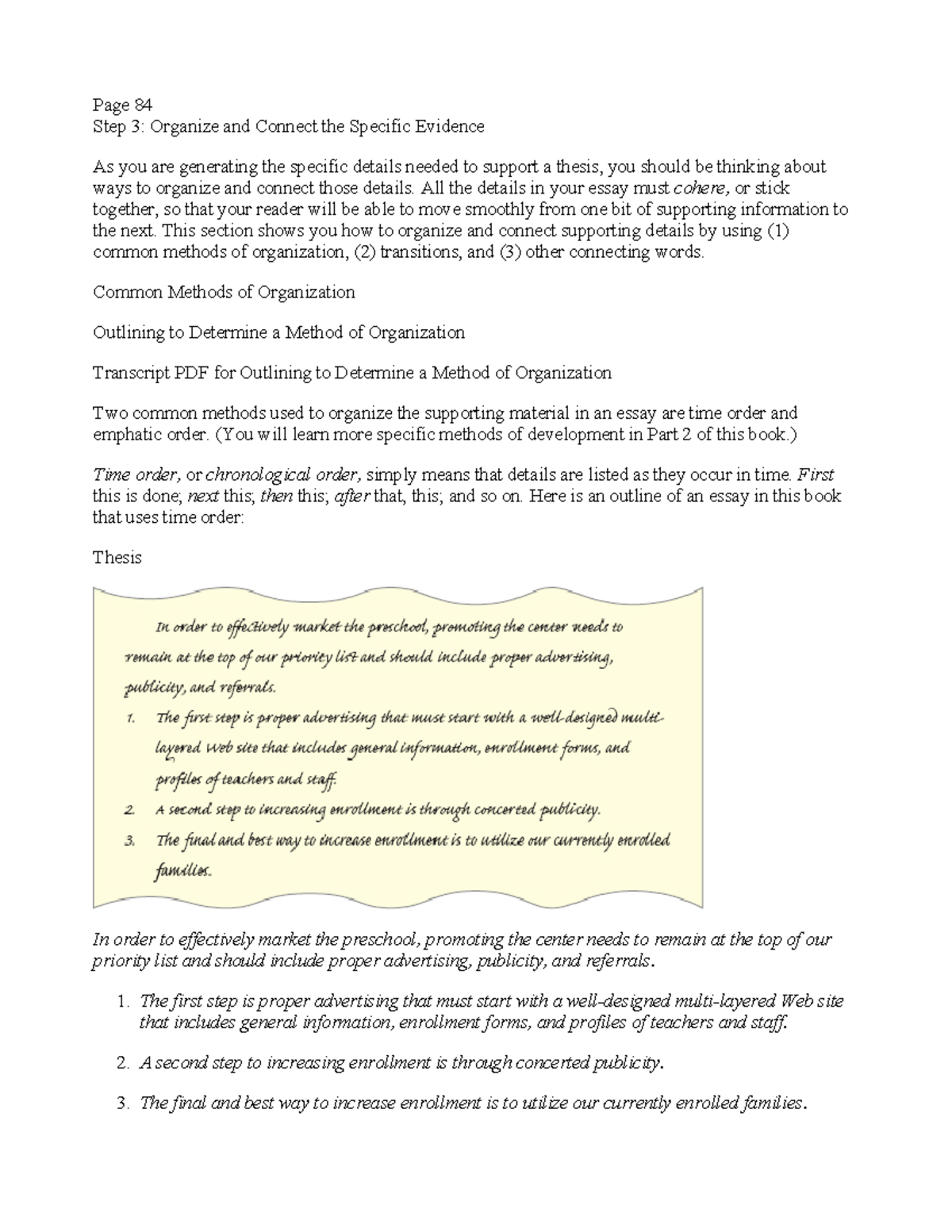 Step 3 Organize and Connect the Specific Evidence - All the details in ...