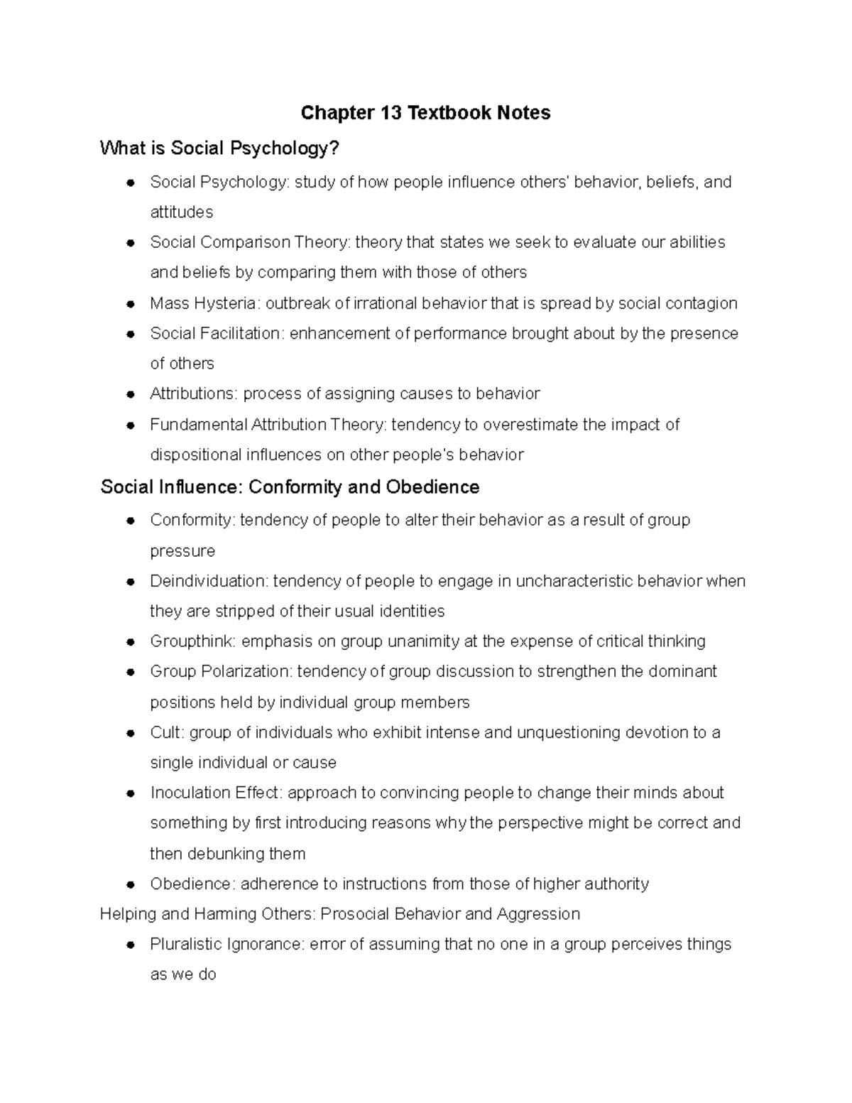 Chapter 13 Textbook Notes - Chapter 13 Textbook Notes What is Social ...