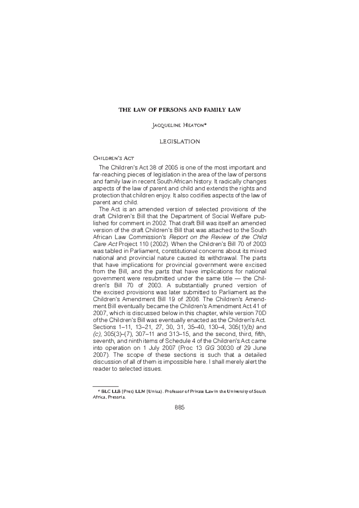 The Law of Persons and Family Law study materials and practice - THE ...