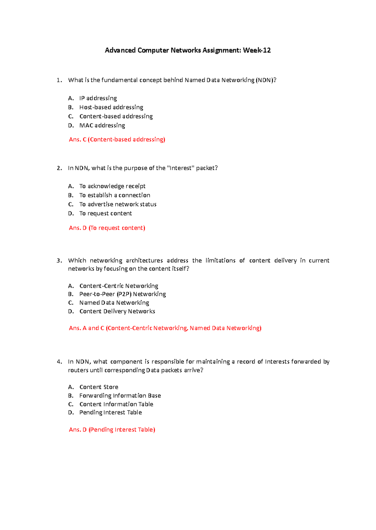 Advanced Computer Networks Week-12 Assignment - Copy - Copy - Advanced Computer Networks ...