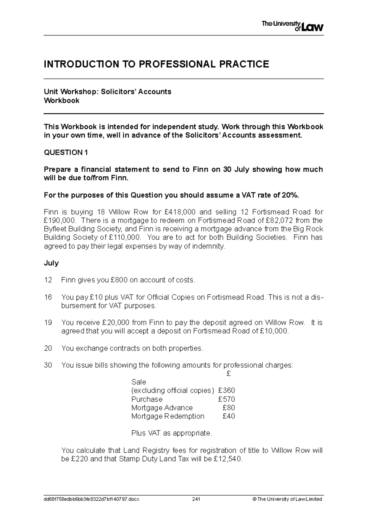 2223 ipp ws solicitors accounts 01 ce01 workbook - INTRODUCTION TO ...