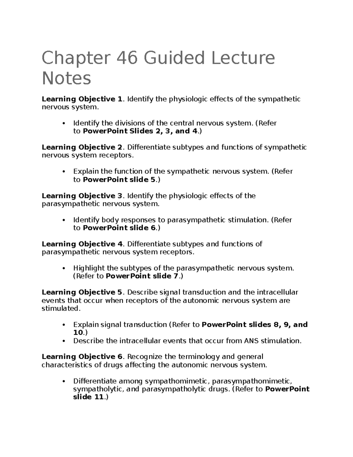 Chapter 46 Guided Lecture Notes - Chapter 46 Guided Lecture Notes ...