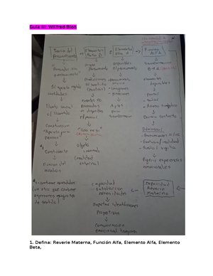 Guía de preguntas para 1er parcial - Guía de preguntas para 1er parcial Unidad 1: Melanie Klein ...