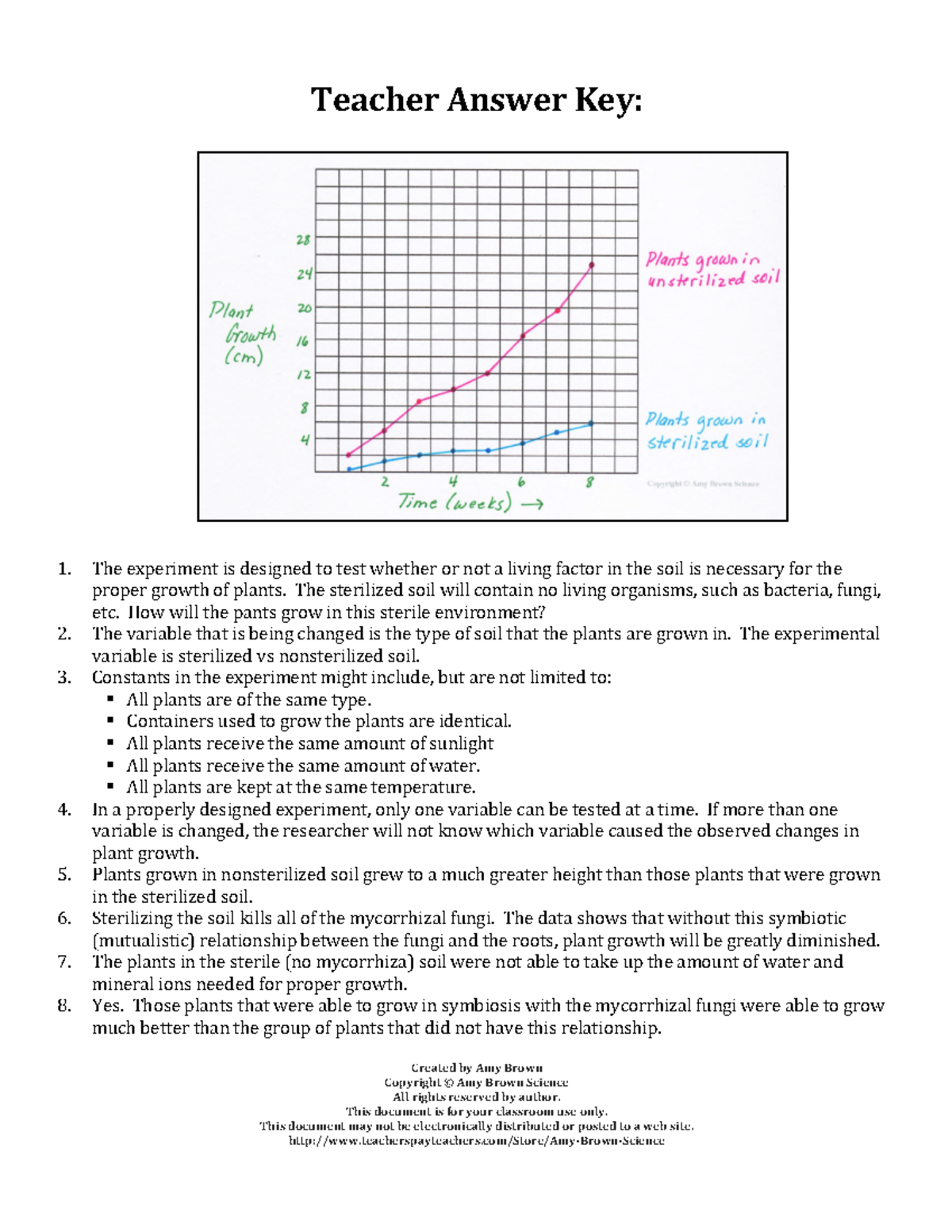 Teacher Answer Key - Jzjzjsjsjjs - Teacher Answer Key: The experiment ...