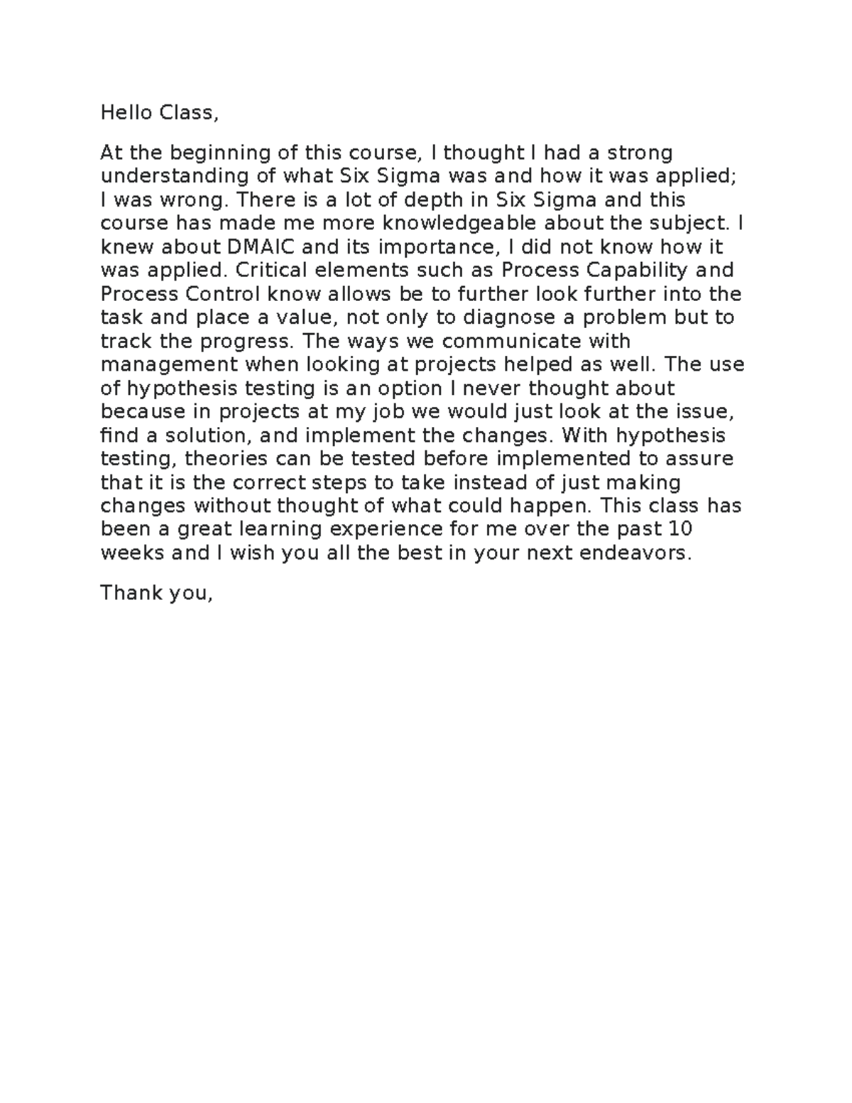 Week10blog - Week 10 Blog - Hello Class, At the beginning of this ...