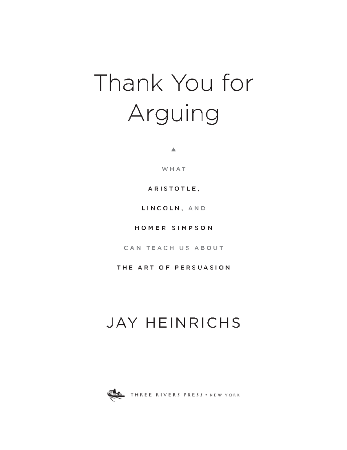 TYFA Tools Outline and Appendices - Thank You for Arguing ! W H AT ...