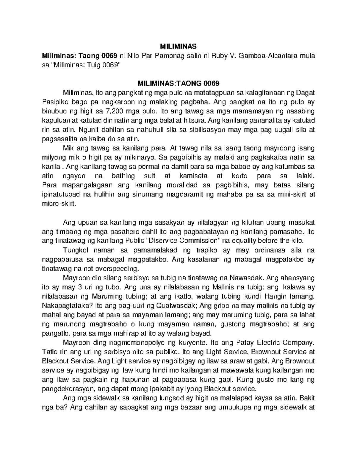 Miliminas - MILIMINAS Miliminas: Taong 0069 ni Nilo Par Pamonag salin ...