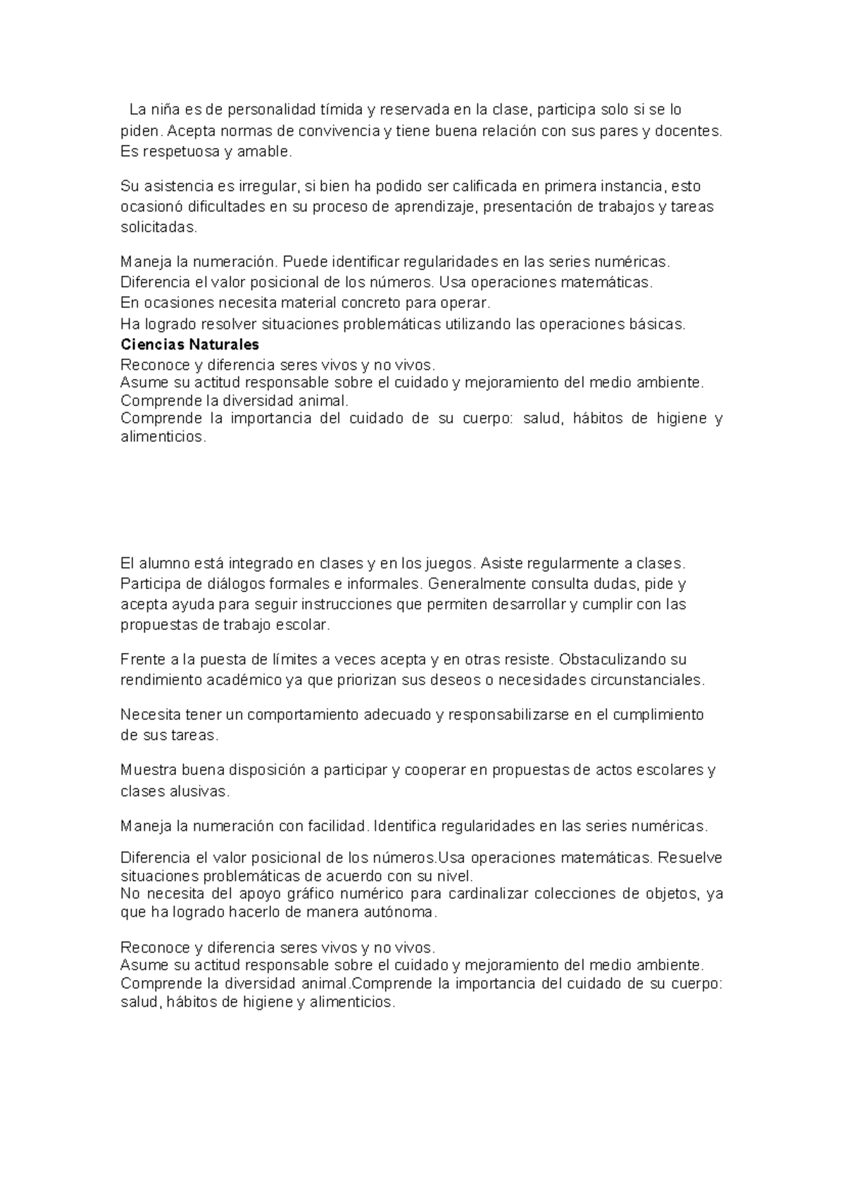 La niña es de personalidad tímida y reservada en la clase - La niña es ...