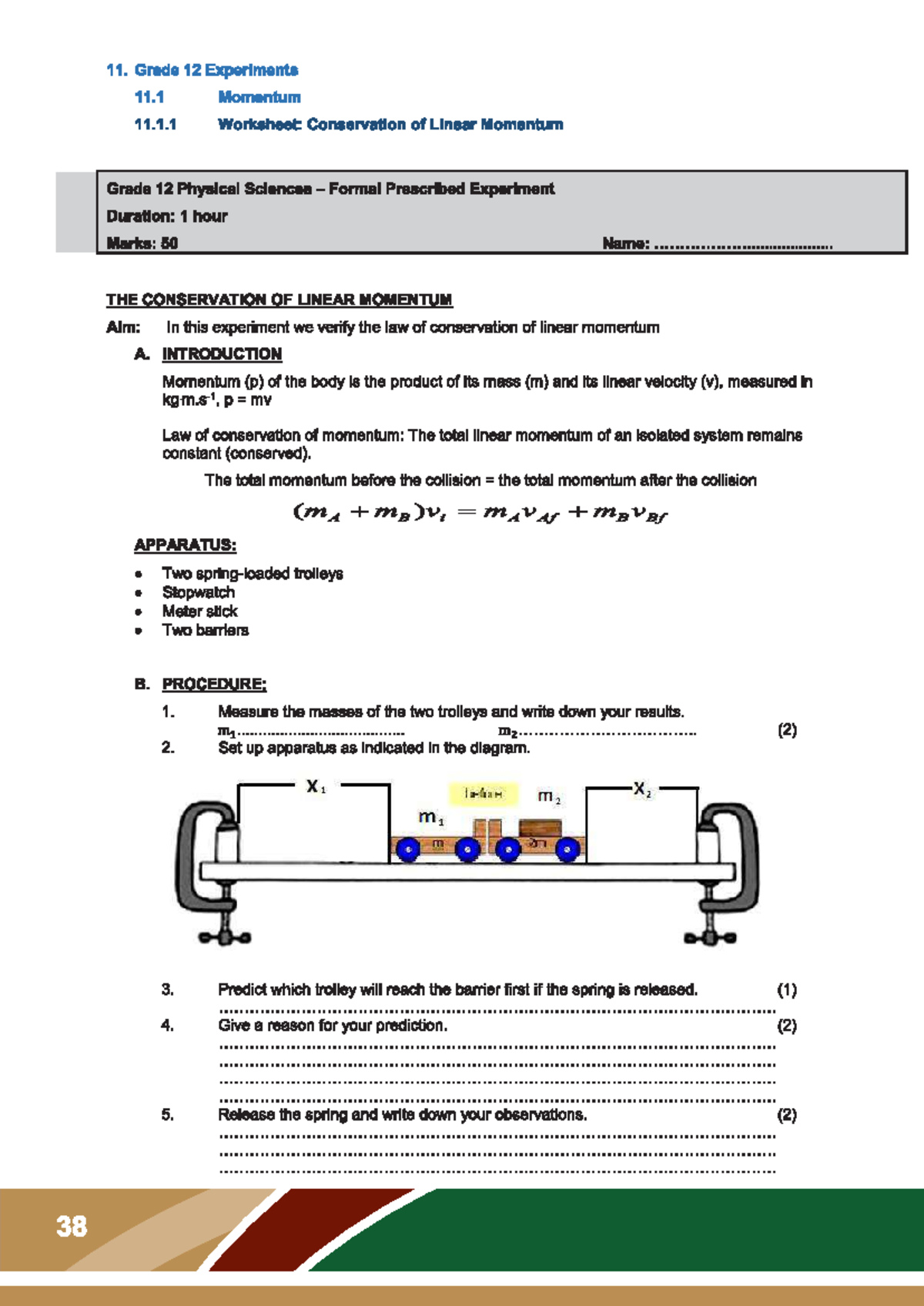 Momentum Investigation - Studocu