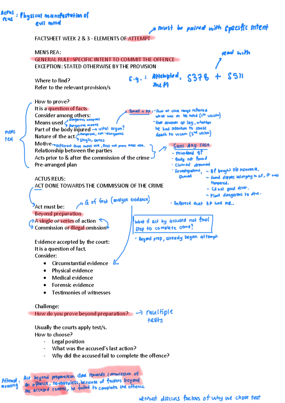 2311 Factsheet WEEK 2 Elements OF Attempt - FACTSHEET WEEK 2 & 3 ...