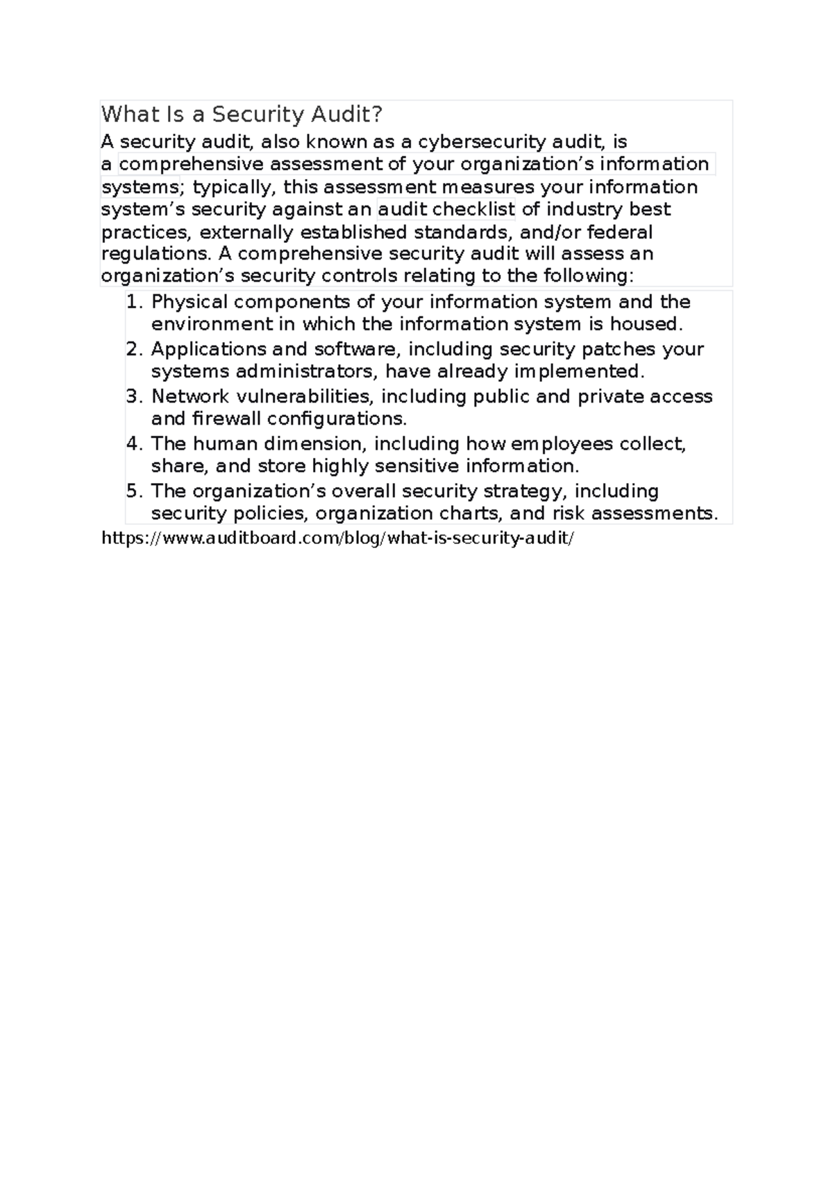 What Is a Security Audit - A comprehensive security audit will assess an organization’s security ...