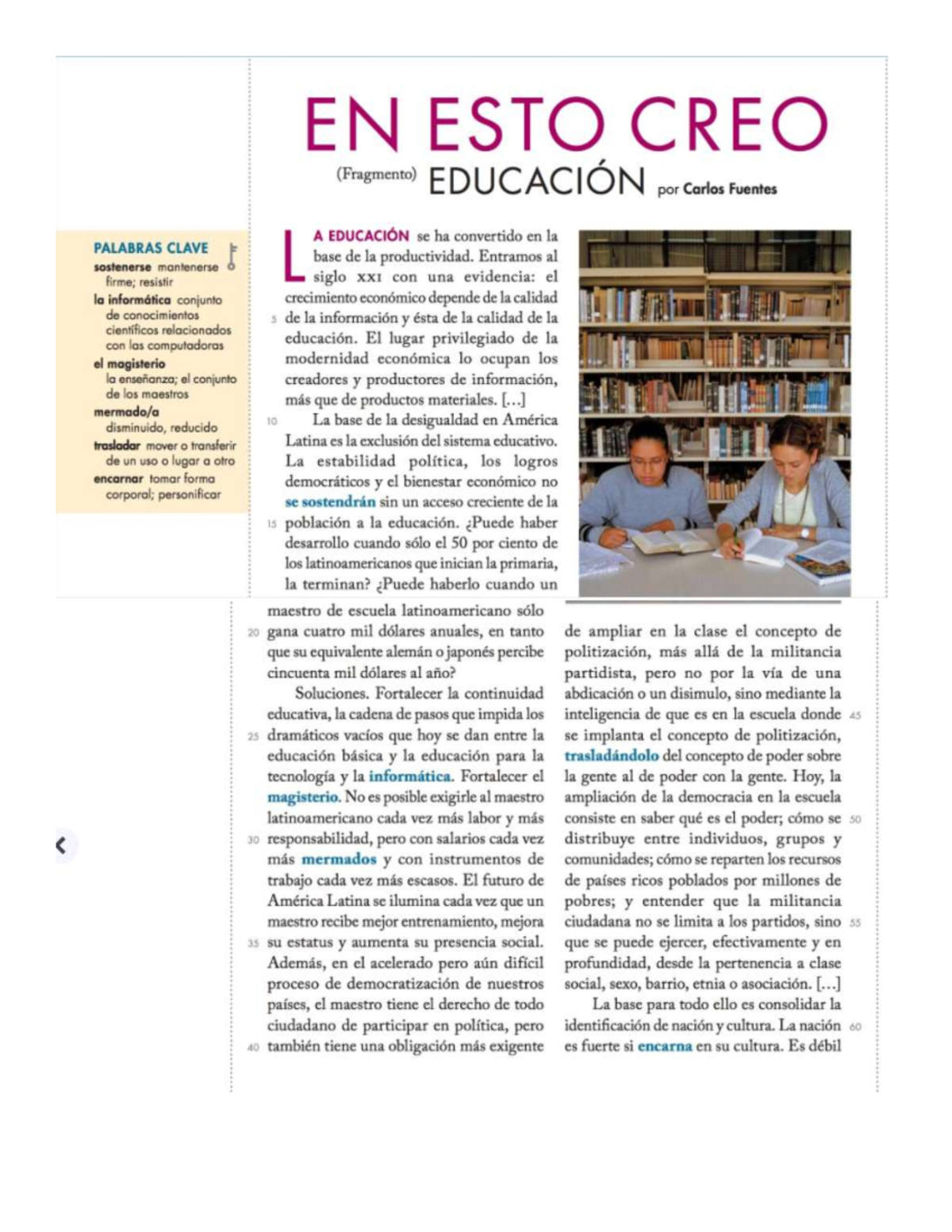 En esto Creo Educación-1 - EN ESTO CREO (Fragmento) EDUCACIÓN por ...