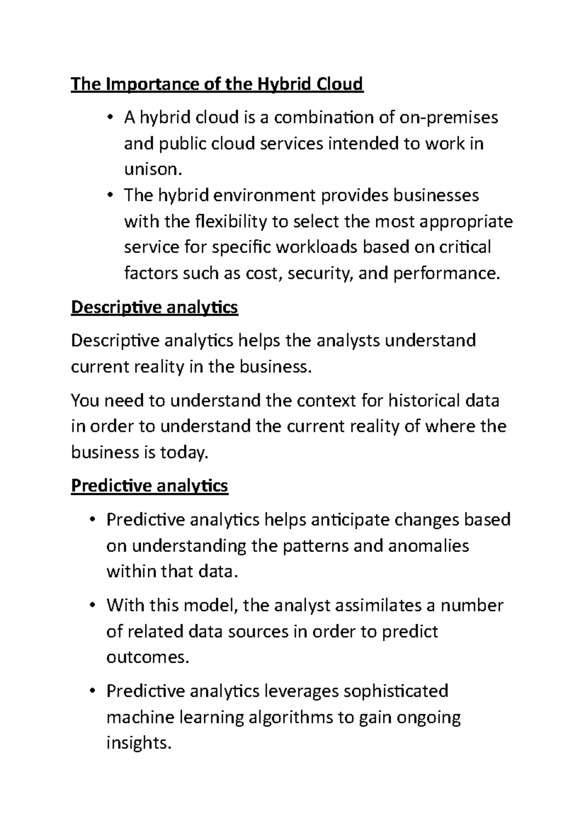 The Importance of the Hybrid Cloud - The hybrid environment provides ...