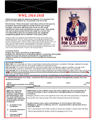 V1.3 - AP United States History Study Guide Period Timeline References ...